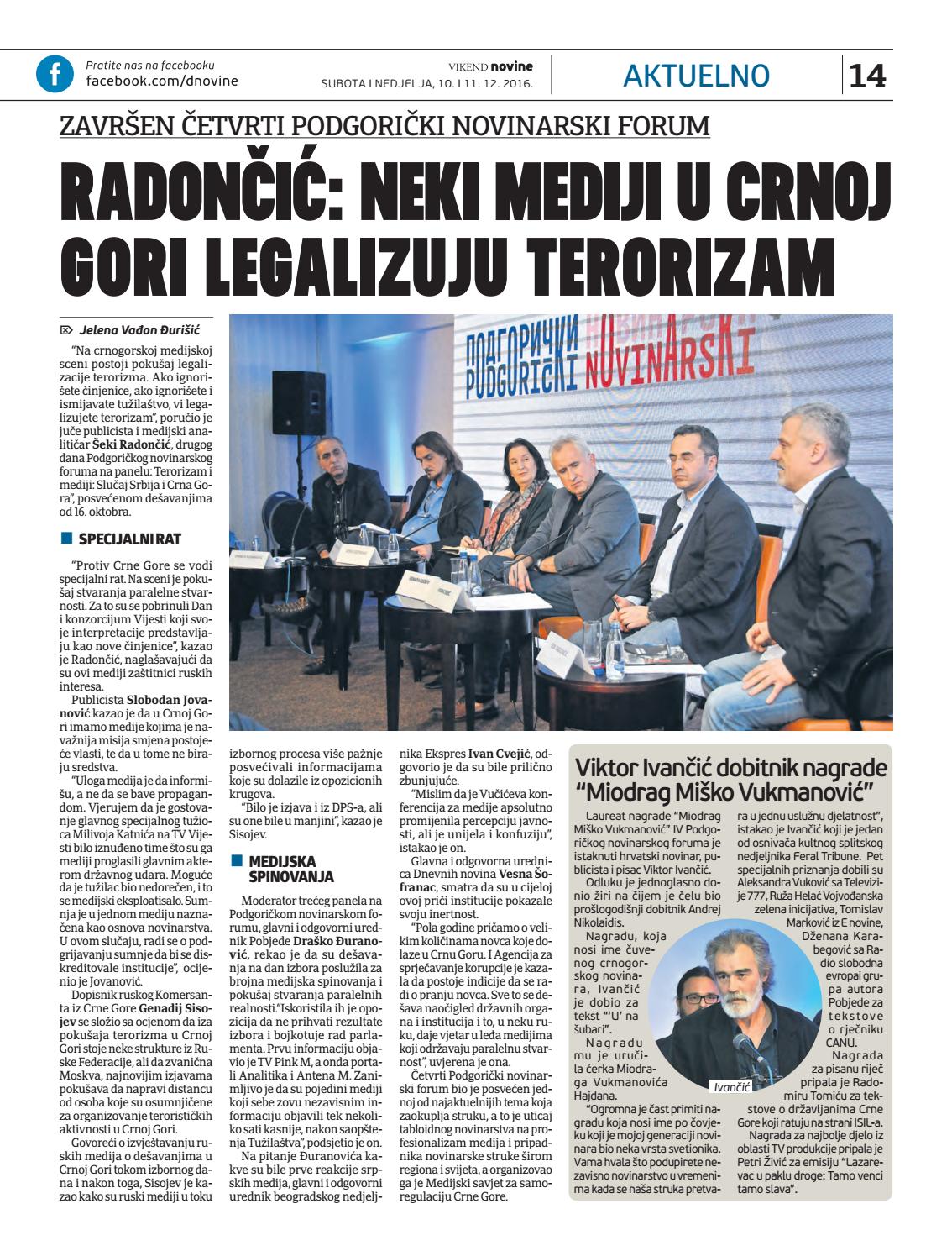 Dnevne novine 10 - 11. decembar 2016. by Dnevne Novine - Issuu