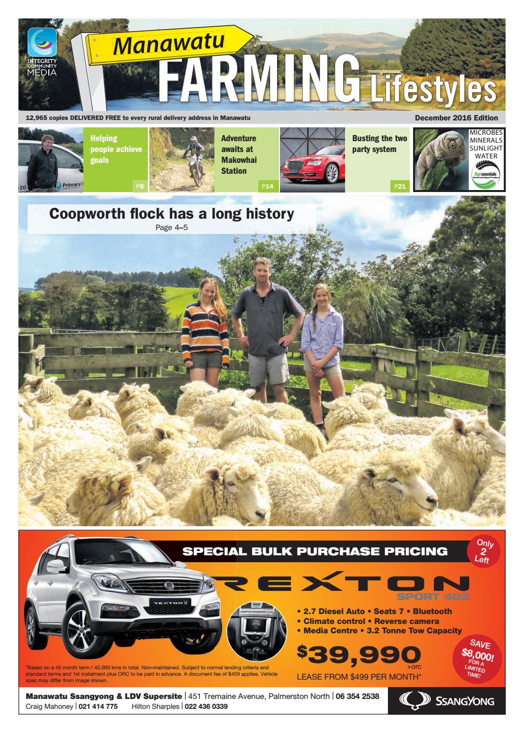 Manawatu Farming Lifestyles, December 2016 by Integrity Community Media ...