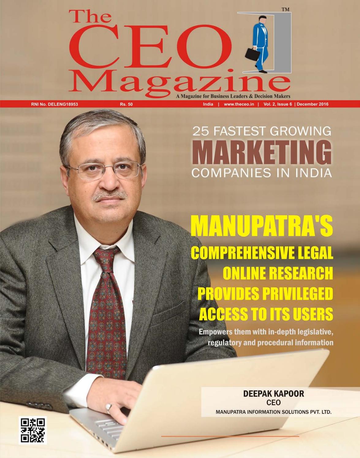 The CEO Magazine - Marketing Special by Indiamanthan - Issuu