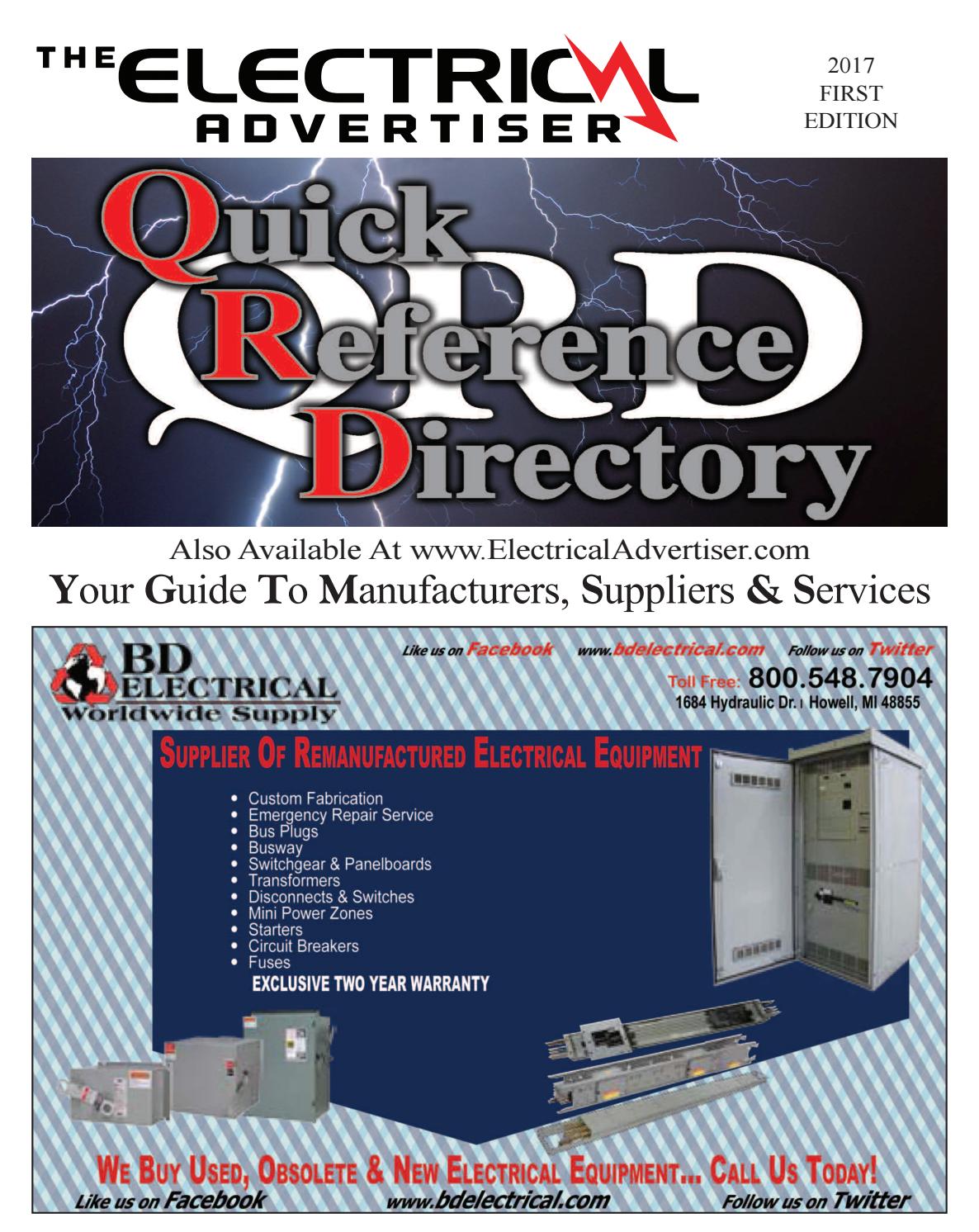 Quick Reference Directory January 2017 by Electrical Advertiser - Issuu