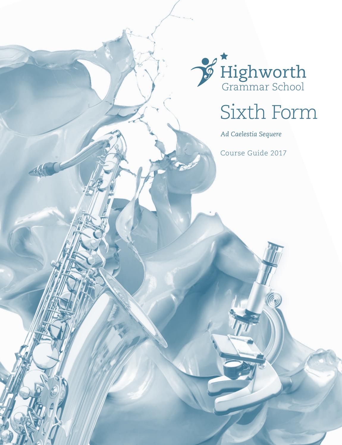 Highworth Grammar School Sixth Form Course Guide 2017 by Cleverbox UK ...