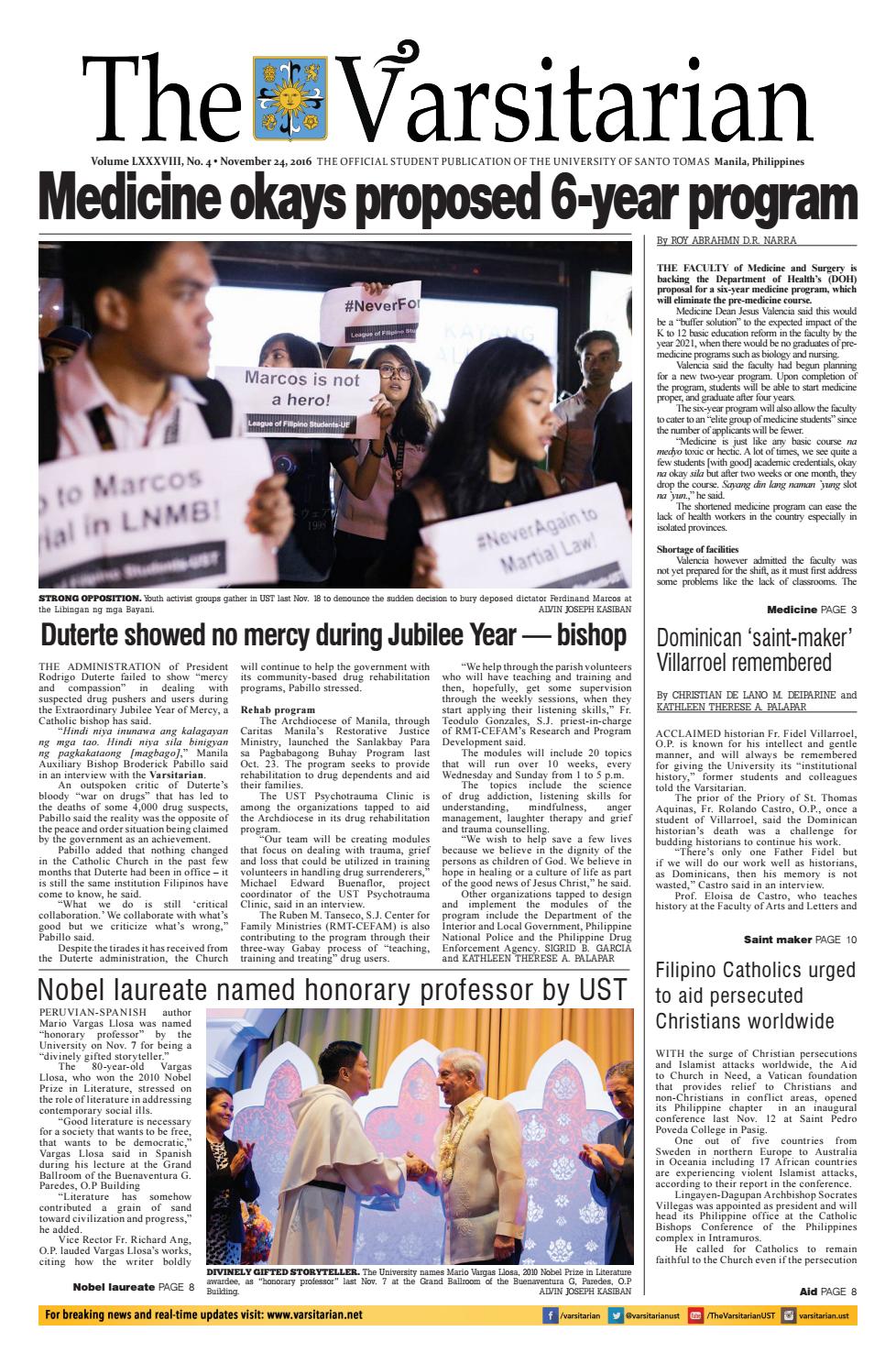 The Varsitarian P.Y. 2016-2017 Issue 04 by The Varsitarian - Issuu
