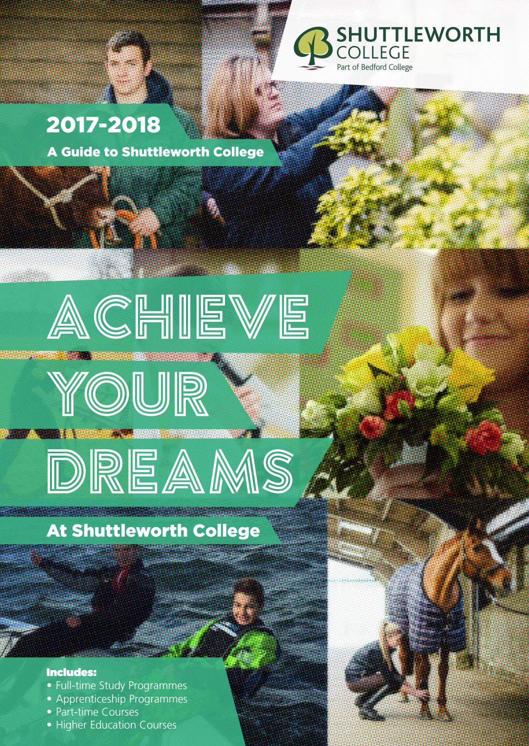Guide to Shuttleworth College 2017-18 by The Bedford College Group - Issuu