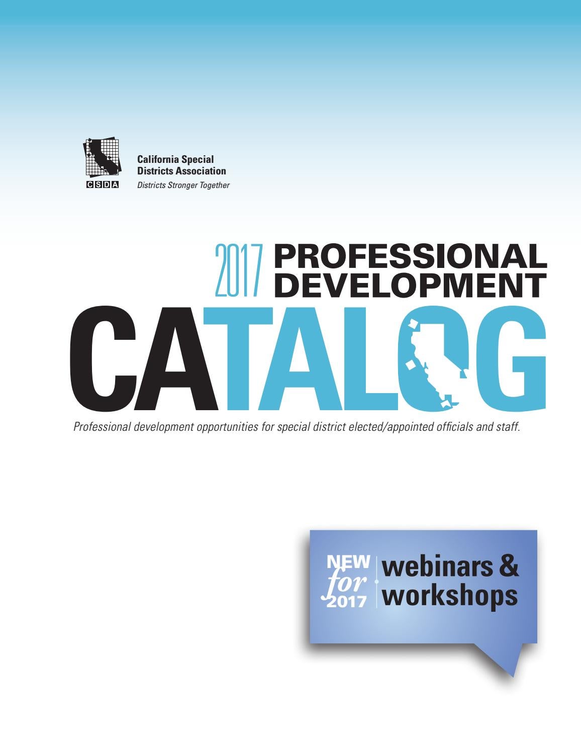 2017 CSDA Professional Development Catalog by California Special ...