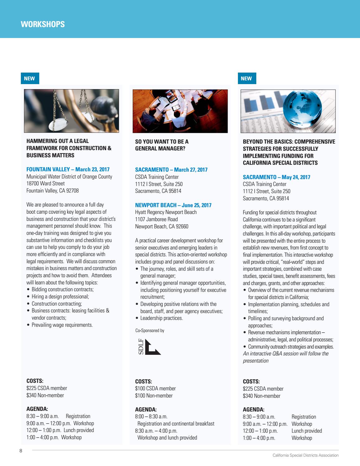 2017 CSDA Professional Development Catalog by California Special ...