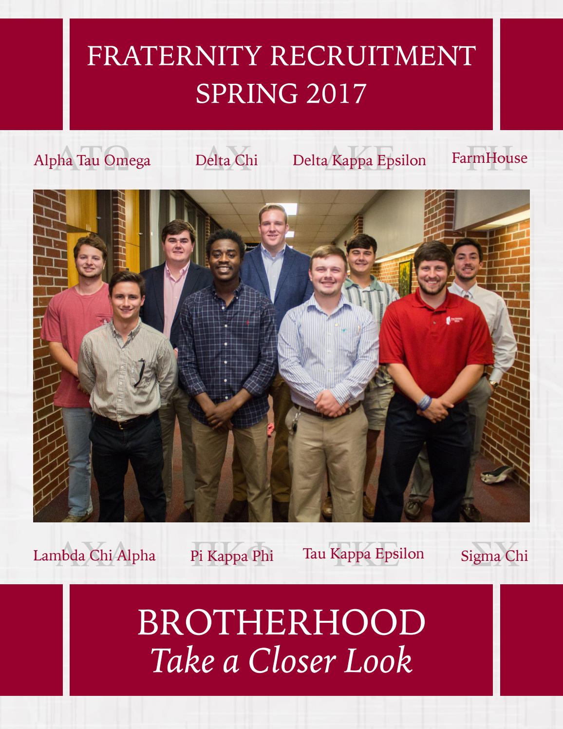Fraternity Recruitment - Spring 2017 by Troy University - Issuu