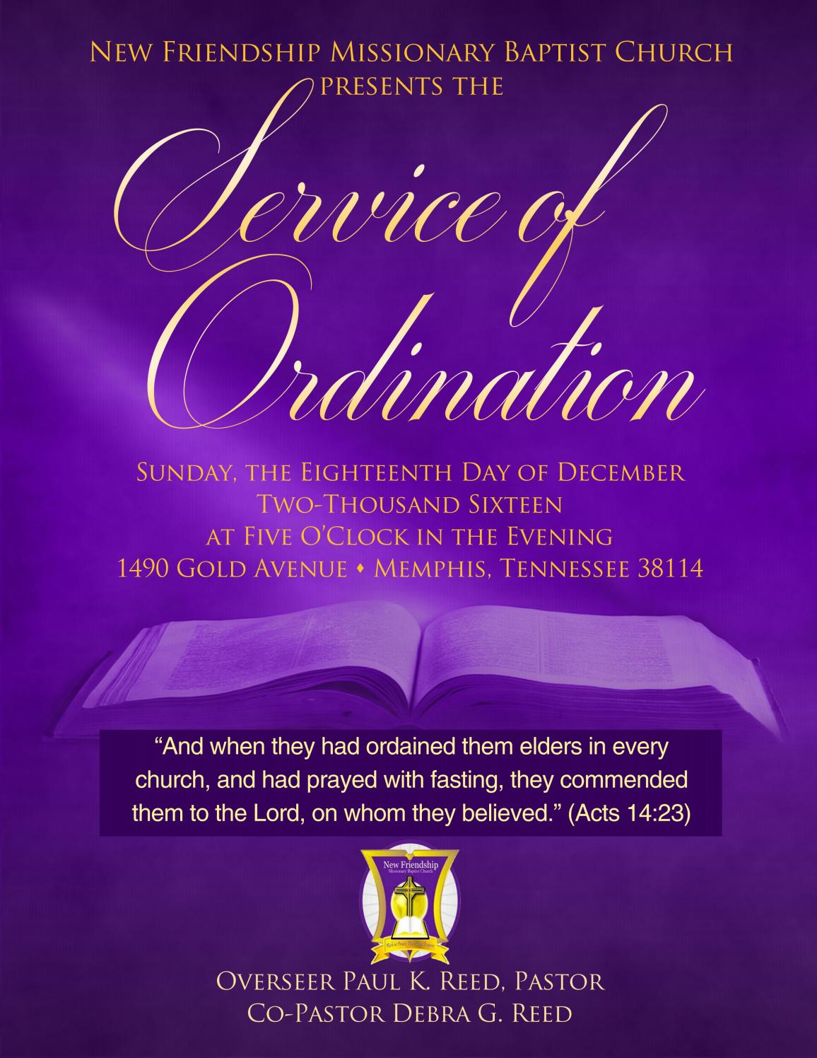 New Friendship Ordination Booklet By Herman Dickey Issuu