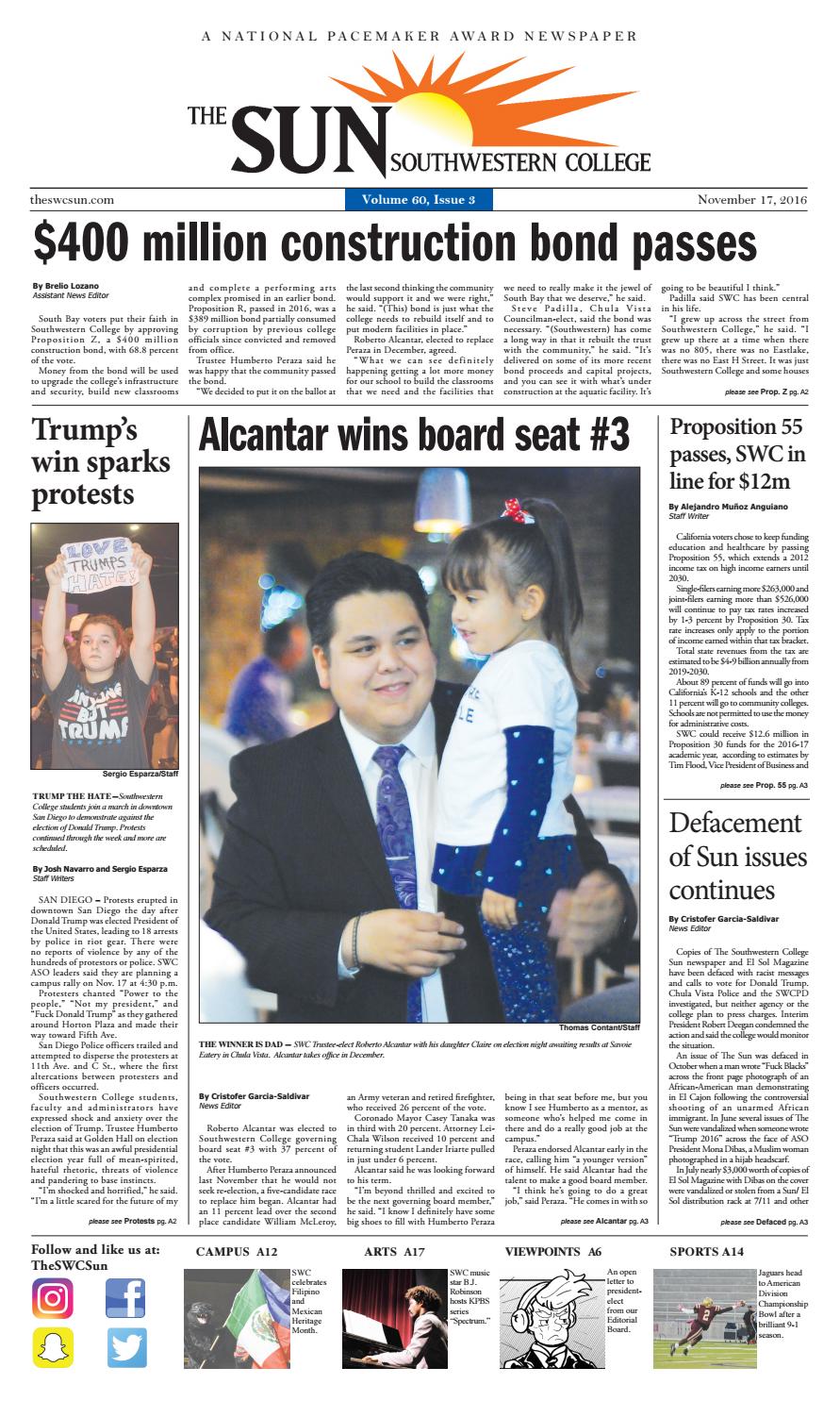 The Sun Volume 60, Issue 3 by Southwestern College Sun Newspaper - Issuu