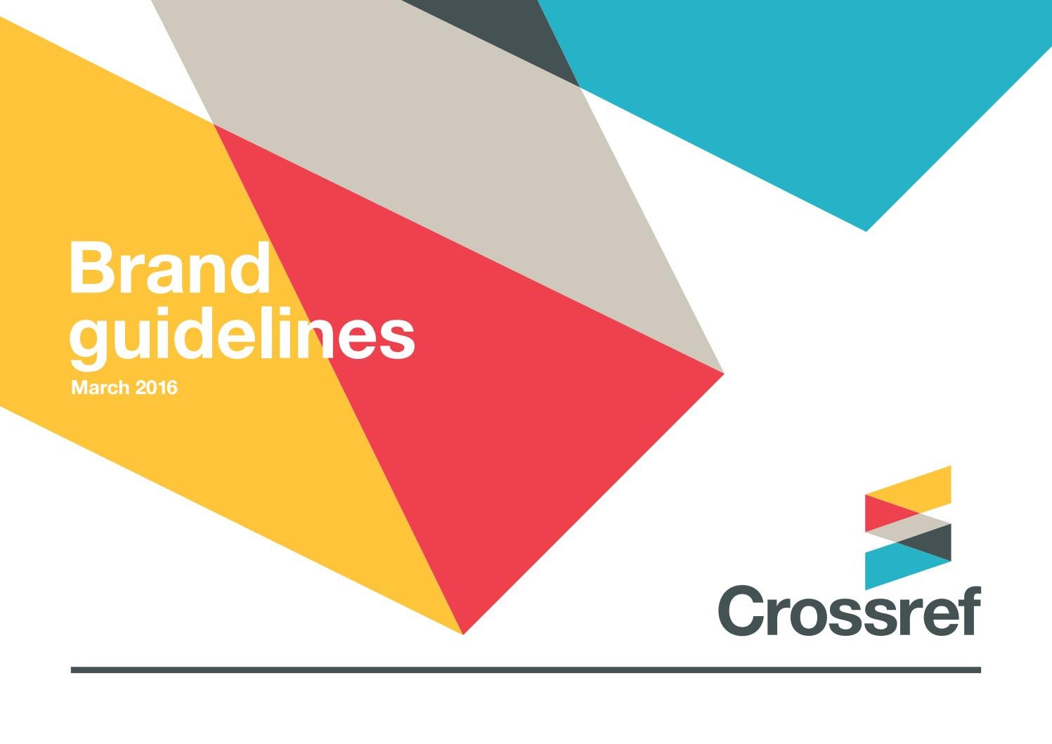 Crossref brand guide for members march 2016 by Crossref - Issuu