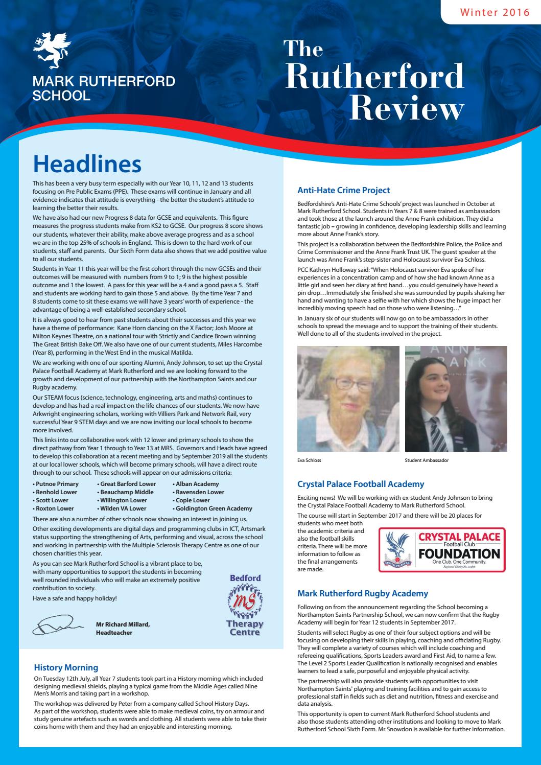 Mark Rutherford Newsletter by W S A - Issuu