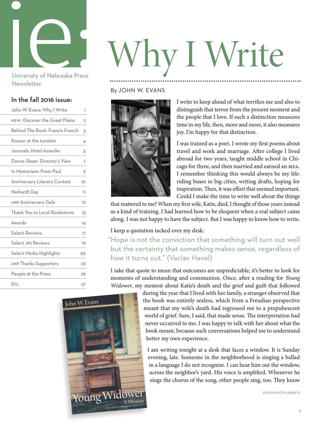 UNP Fall 2016 E-Newsletter by University of Nebraska Press - Issuu