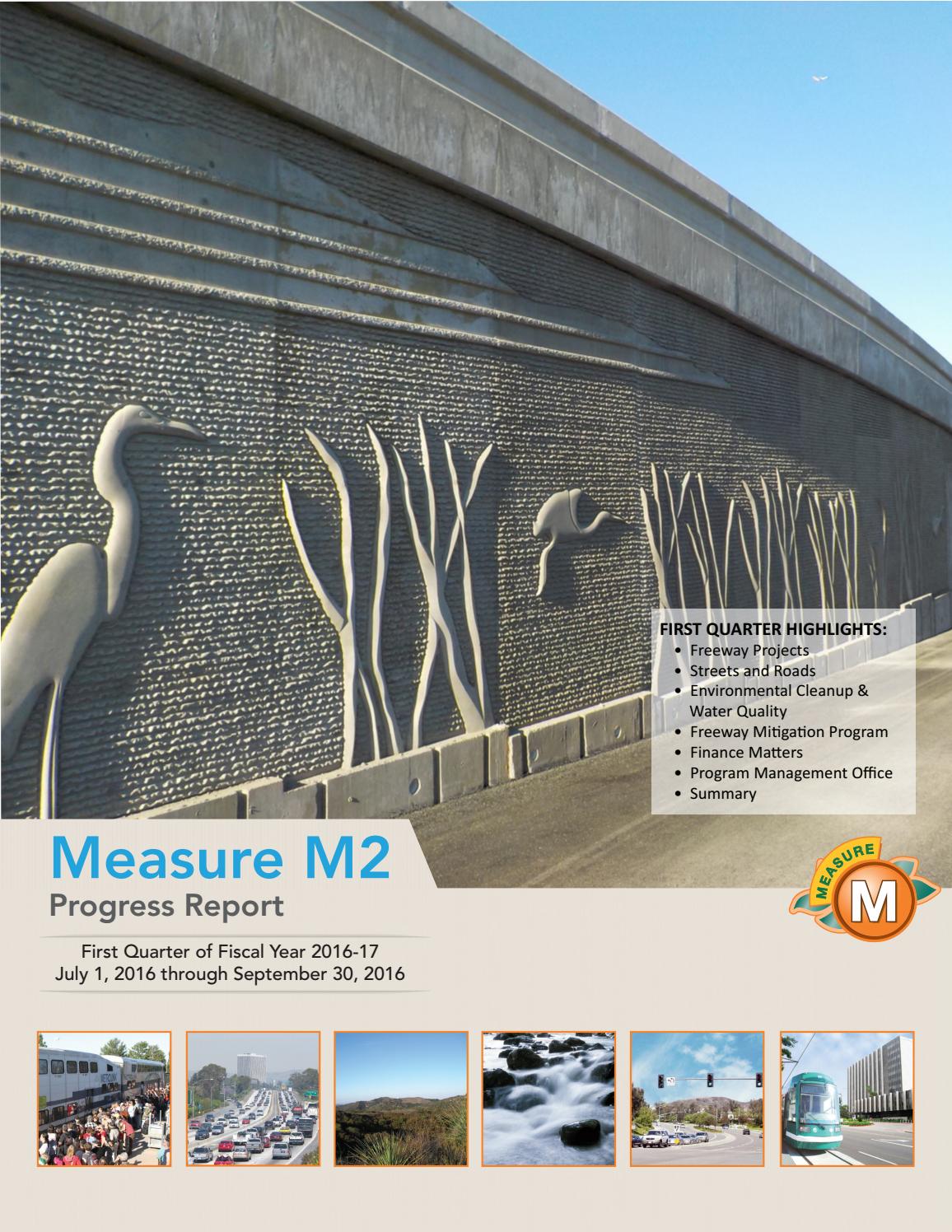 Measure M2 Quarterly Report FY 2016-17 Q1 by OCTA - Issuu