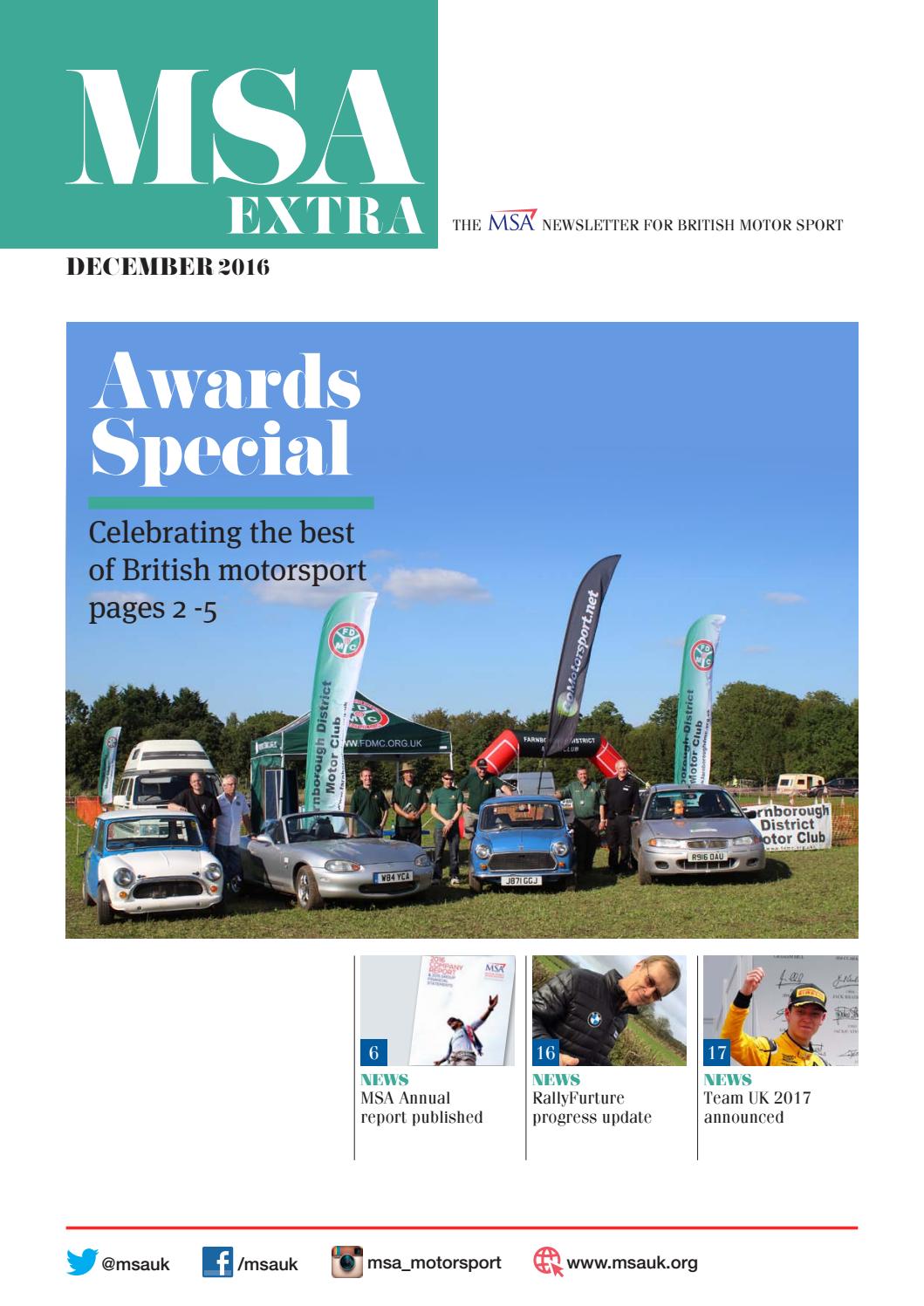 MSA Extra, December 2016 by Motorsport UK - Issuu