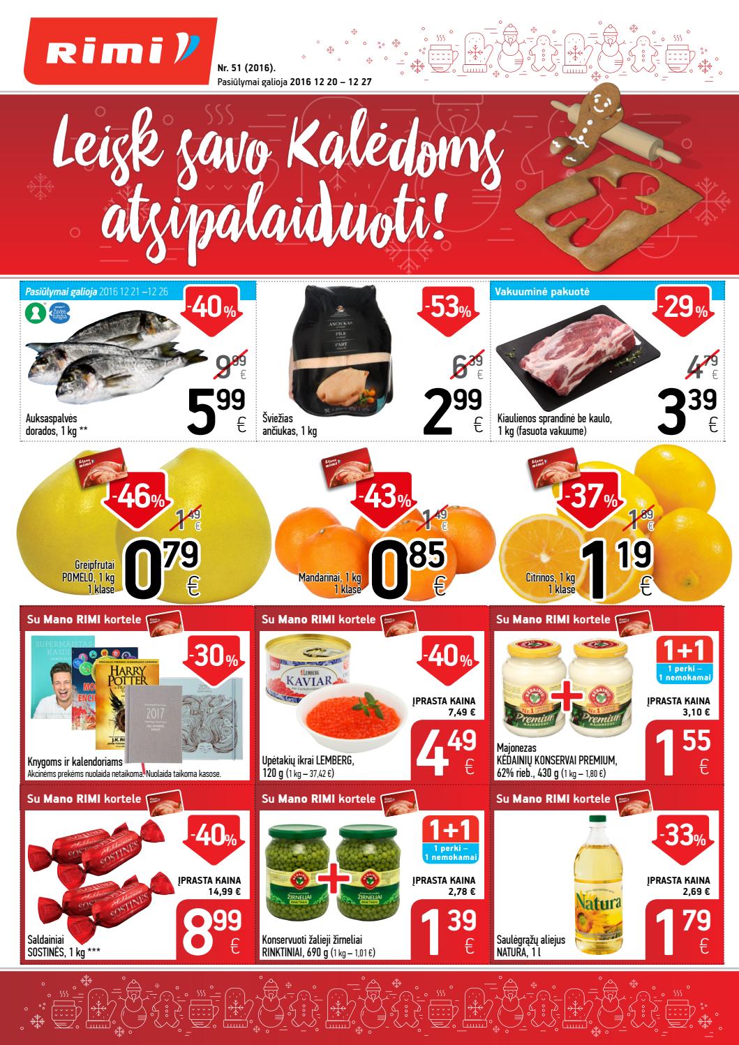 RIMI savaitinis leidinys Nr. 51-2016 Kai kurių pasiūlymų galite nerasti ...