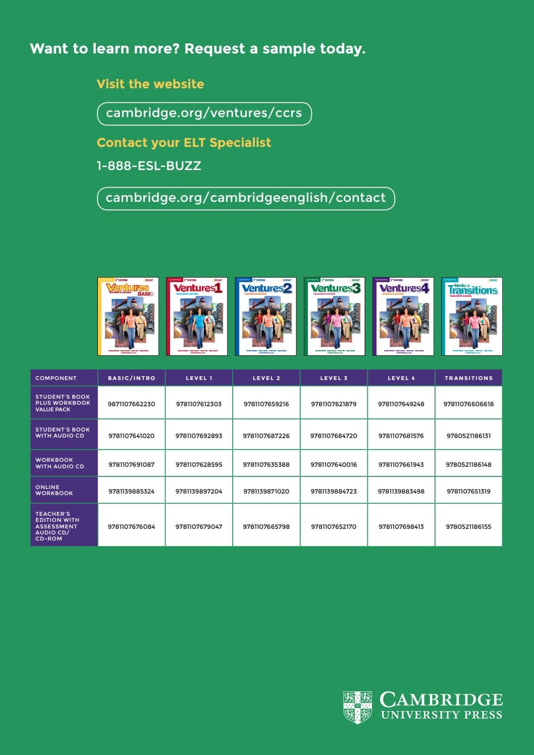 Ventures from Cambridge University Press by Cambridge English - Issuu