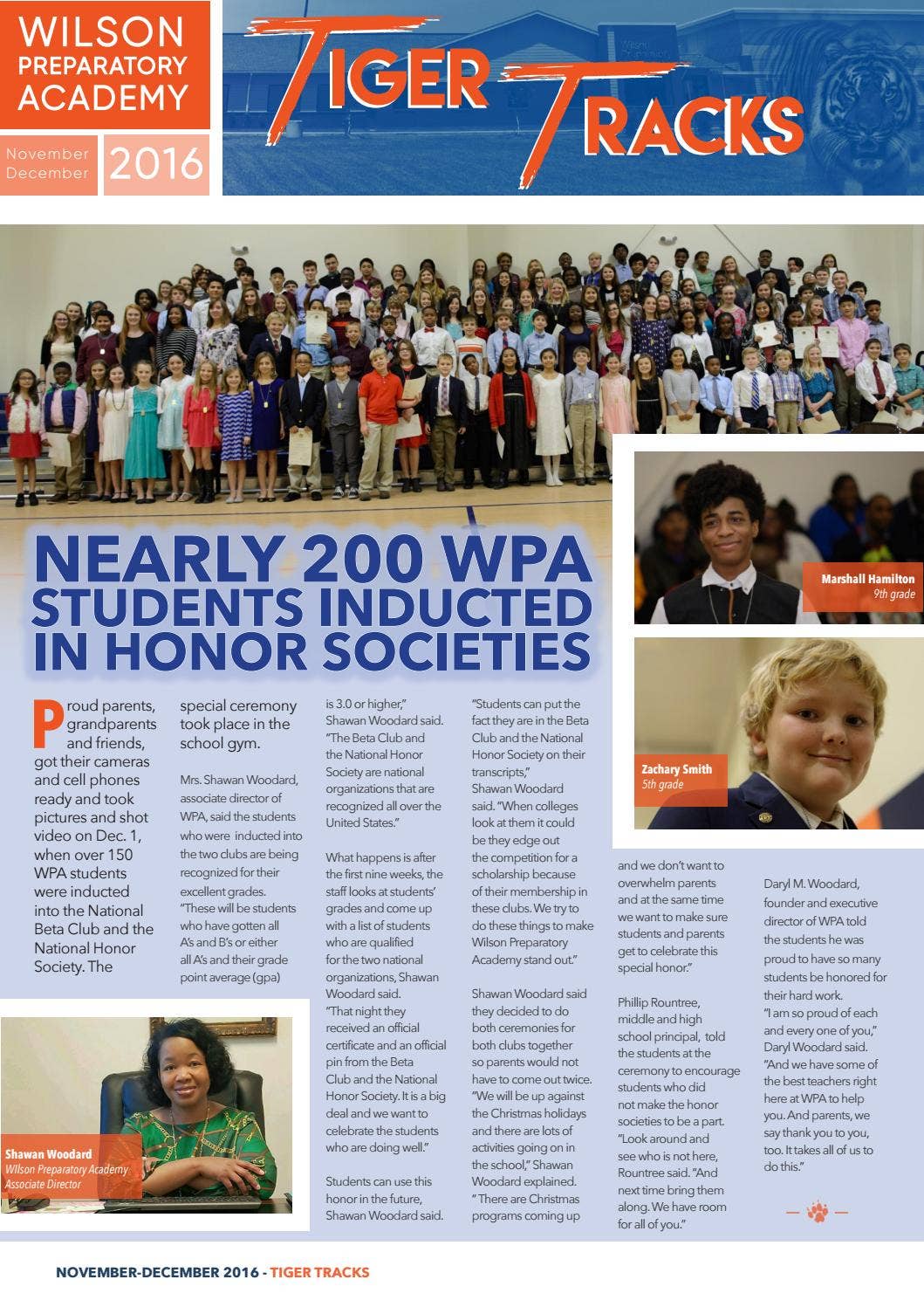 Wilson Preparatory Academy Tiger Tracks November-December by Randall ...