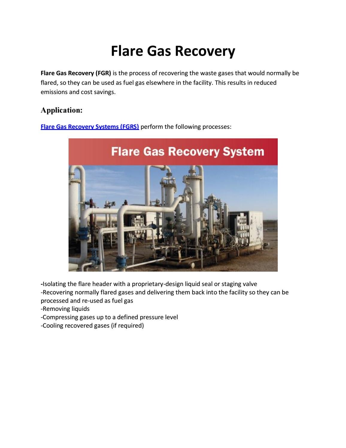Flare gas recovery by crystaltcs - Issuu
