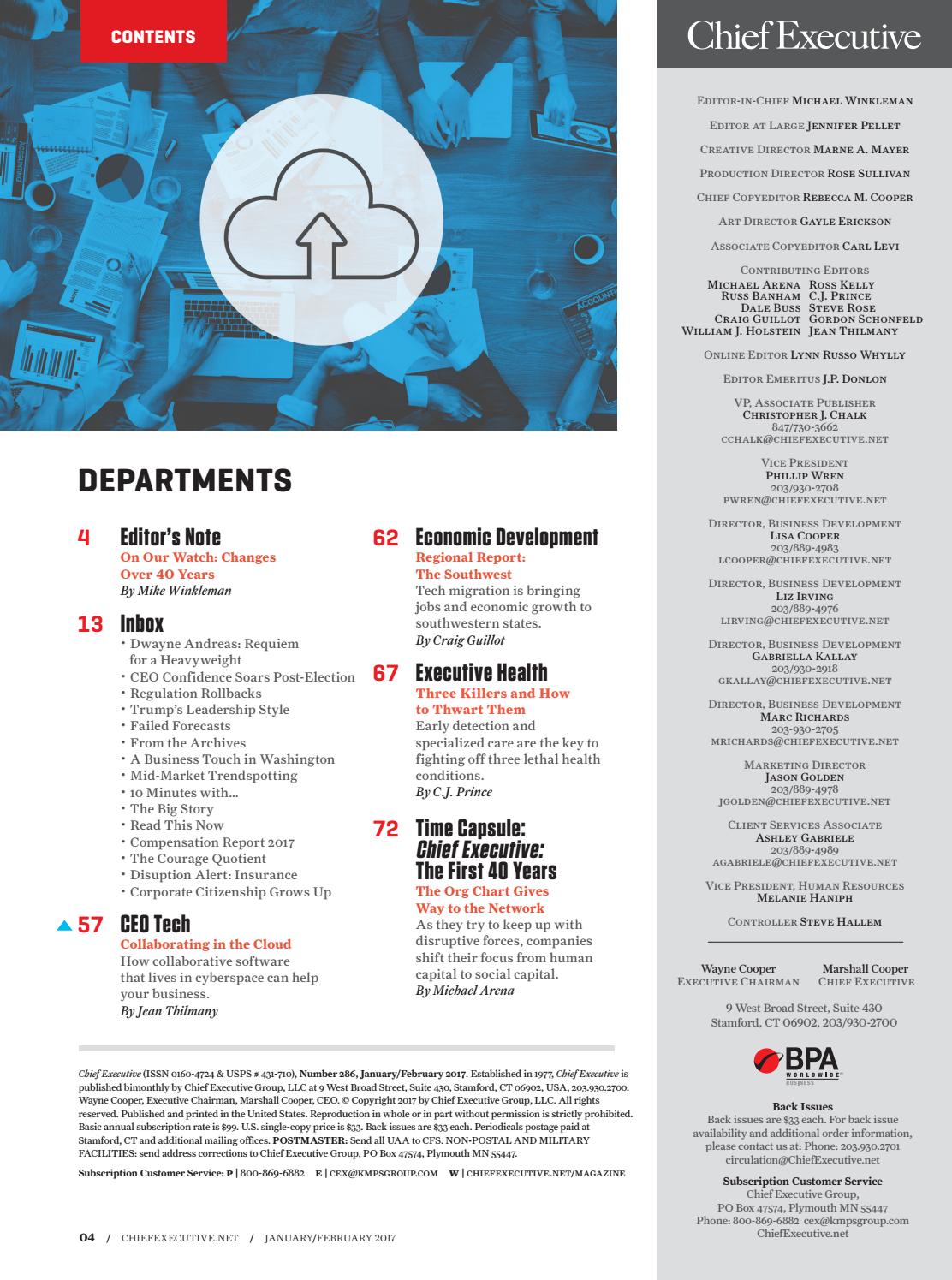 January/February 2107 Chief Executive Magazine by Chief Executive Group ...