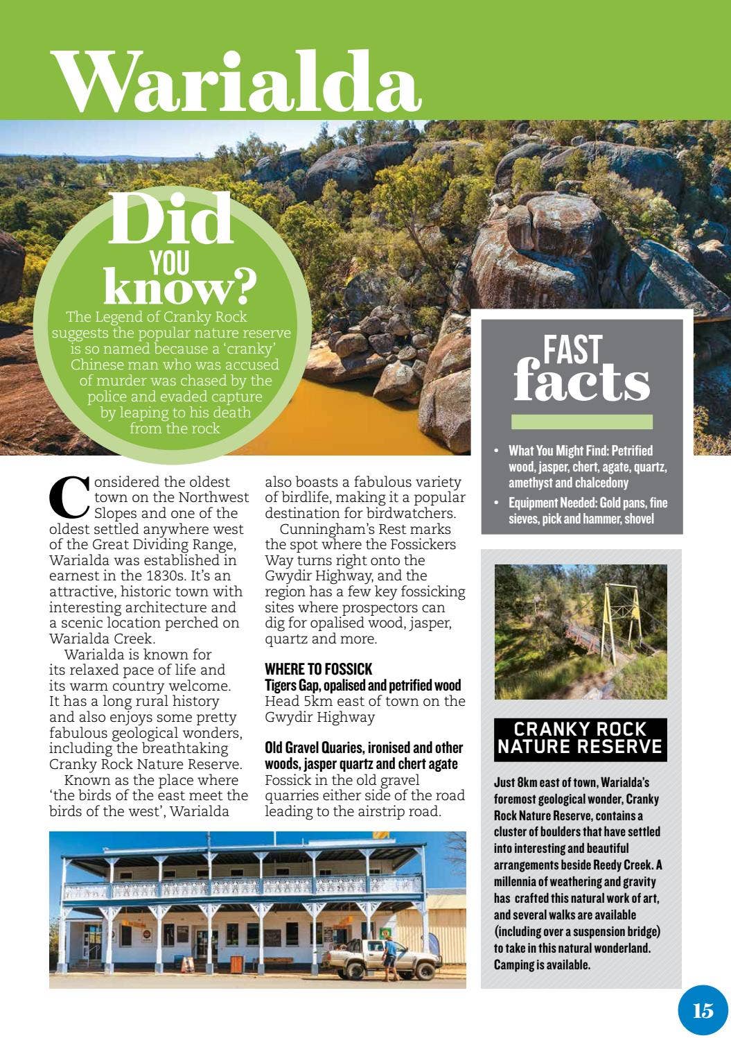 The Fossickers Way Visitor Guide by Adventures Group - Issuu