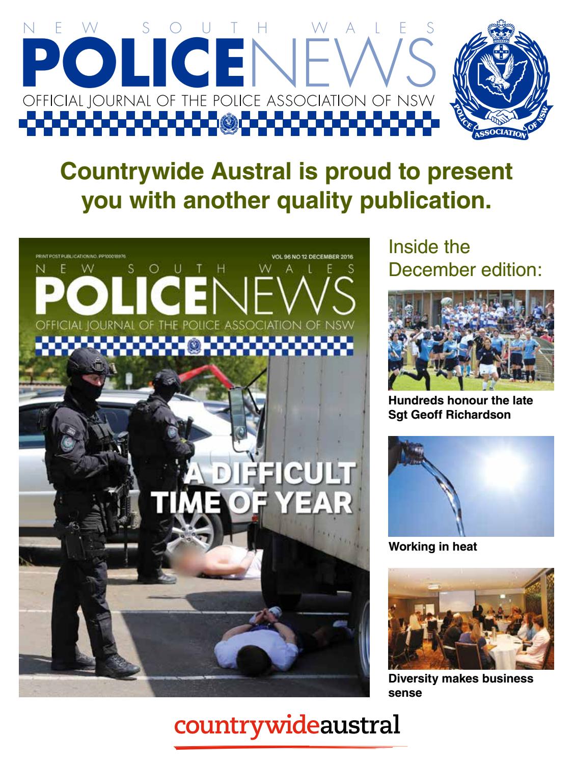 Police News December 2016 Edition by Countrywide Austral - Issuu