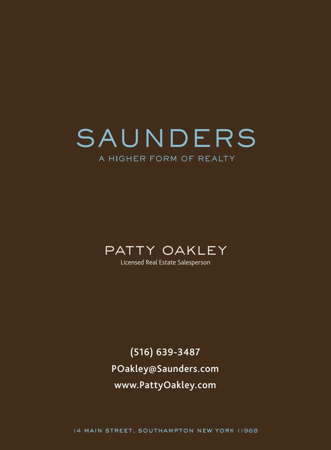 Patty Oakley Brochure by Saunders & Associates - Issuu