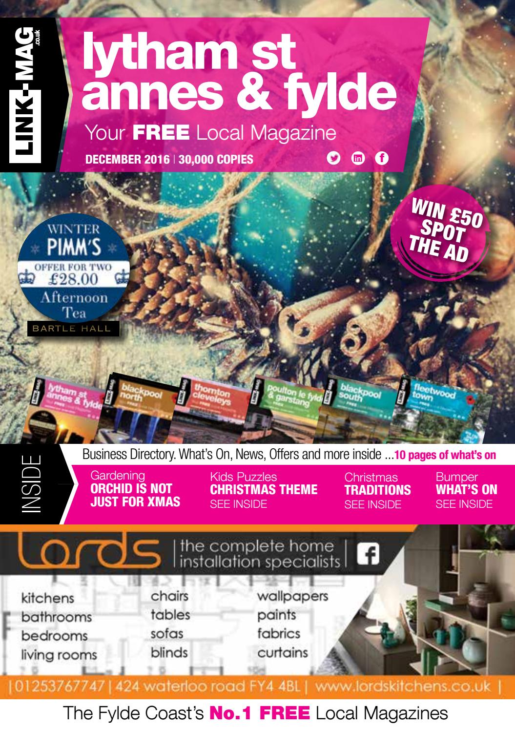 Lytham st annes & fylde december magazine 2016 by LINK-MAG - Issuu