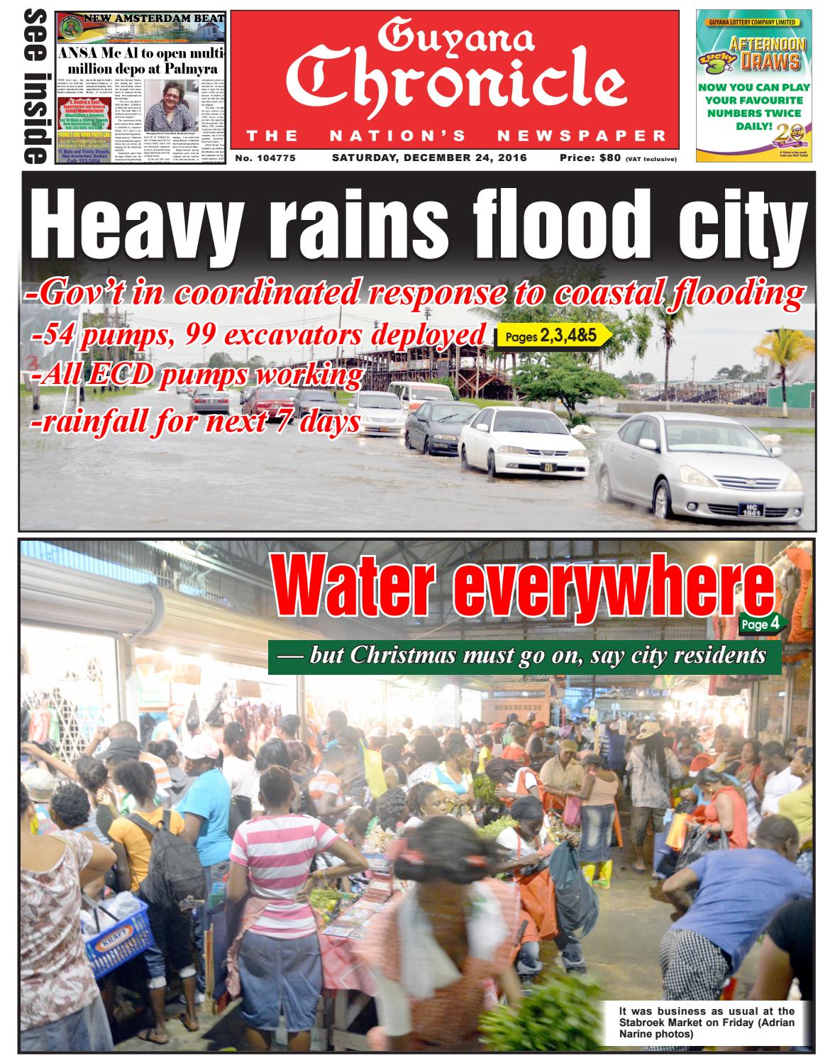 Guyana chronicle epaper 12 24 2016 by Guyana Chronicle - Issuu