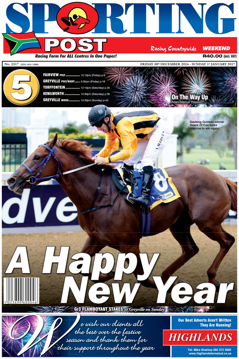 30 Dec - 1 Jan #2317 Sporting Post by Sporting Post - Issuu