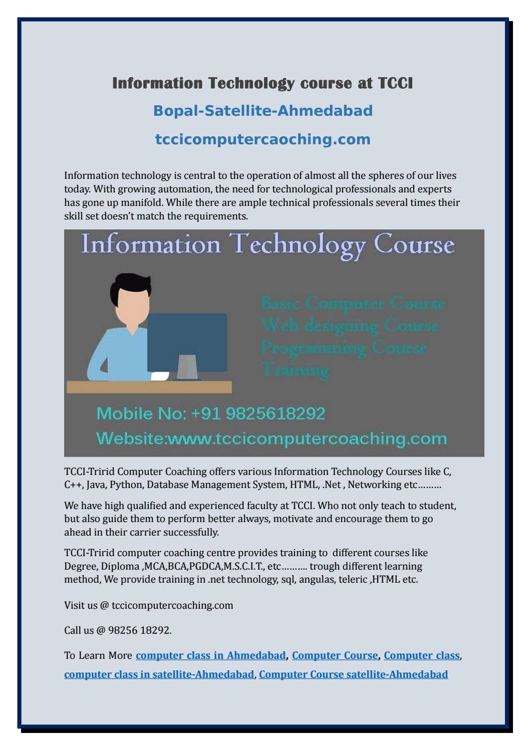 Information technology course at tcci by Rosario Riley - Issuu