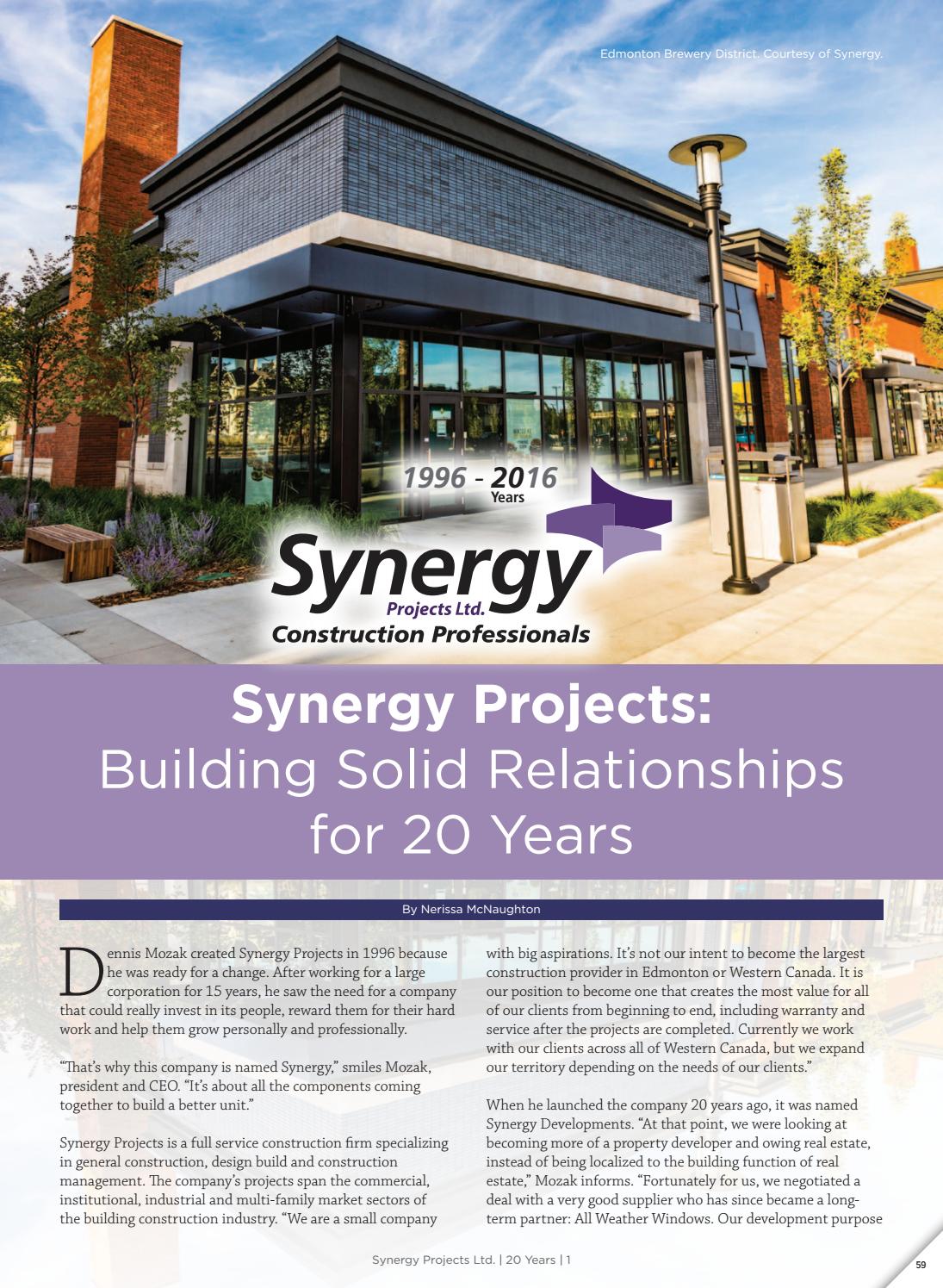 Synergy web by Business in Edmonton Magazine - Issuu