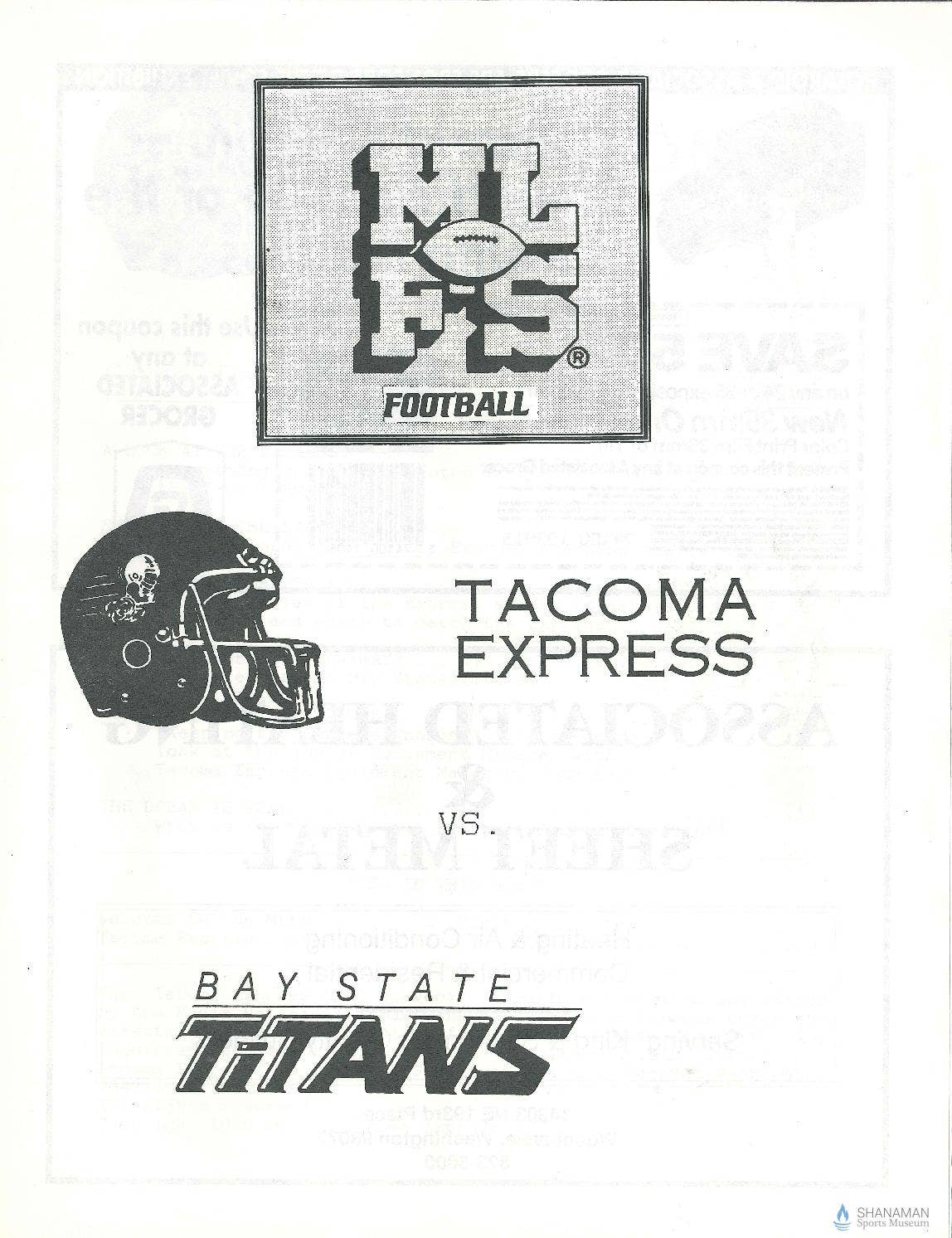 1990 Tacoma Express Football vs Bay State Titans by Tacoma-Pierce ...