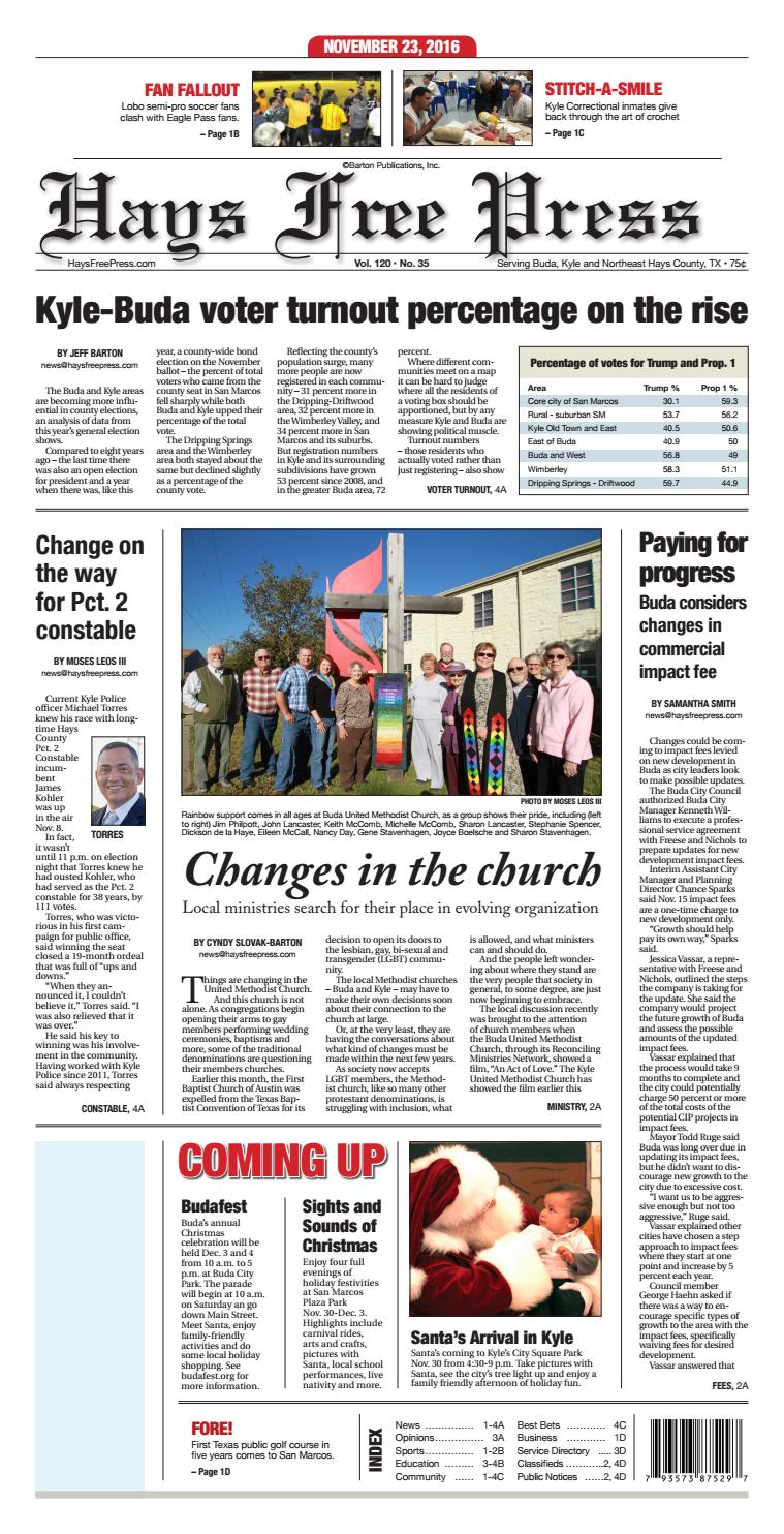 Nov. 23, 2016 Hays Free Press by Hays Free Press/News-Dispatch - Issuu