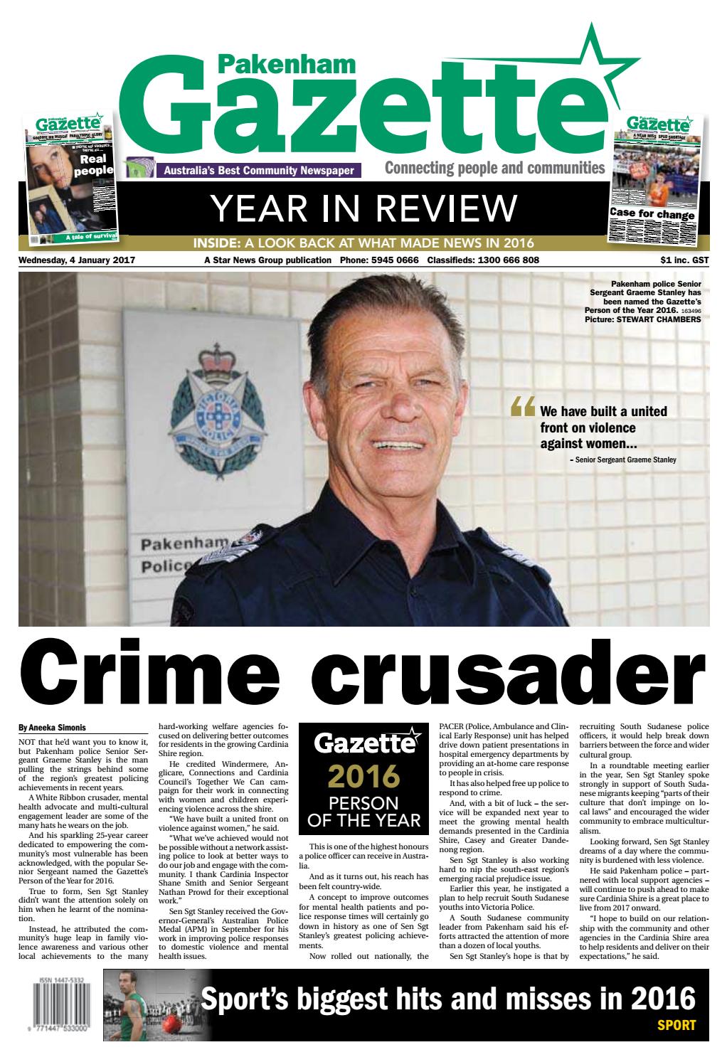 Pakenham Gazette - 04th January 2017 by Star News Group - Issuu