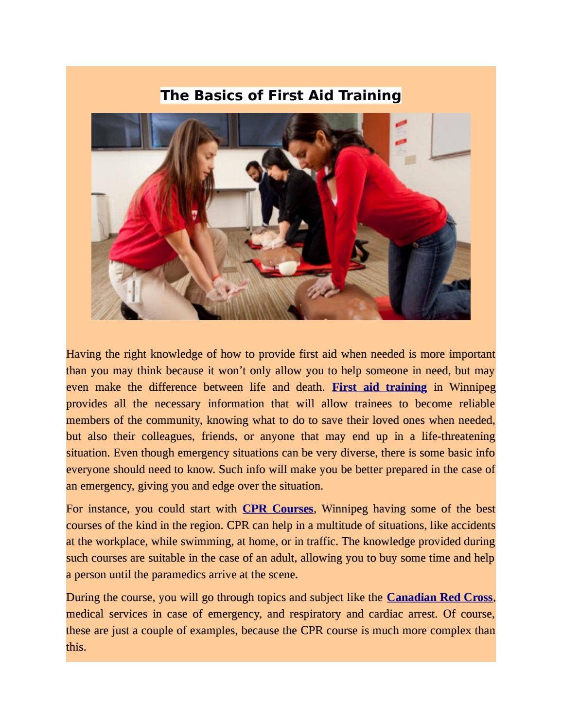 The Basics of First Aid Training by Prepare First Aid Training - Issuu