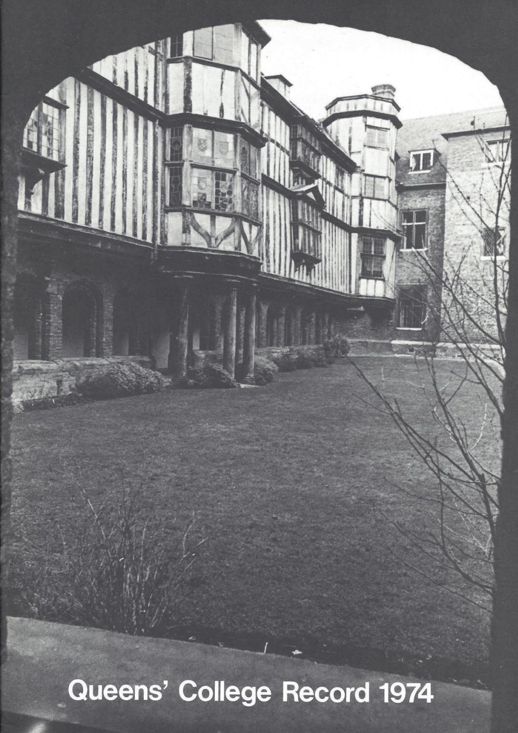 The Record 1974 by Queens' College - Issuu