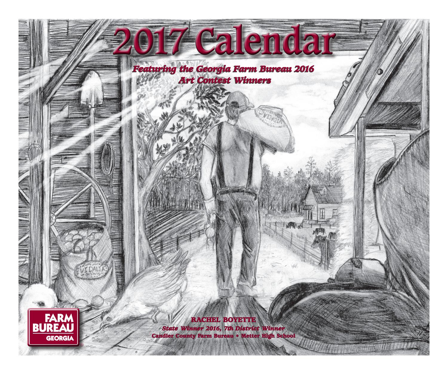 2017 GFB Art Contest Calendar by Georgia Farm Bureau - Issuu