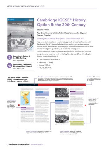 History Resources Catalogue 2017 by Cambridge International Education ...