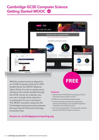 Computer Science Resources Catalogue 2017 by Cambridge International ...