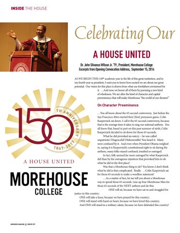 Morehouse Magazine Winter 2017 by Morehouse College - Issuu