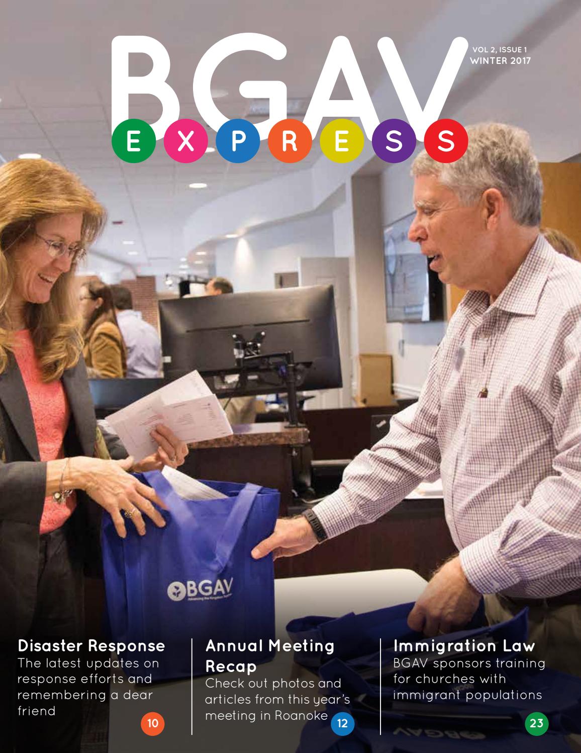 BGAV Express - Winter 2017 by Baptist General Association of Virginia ...