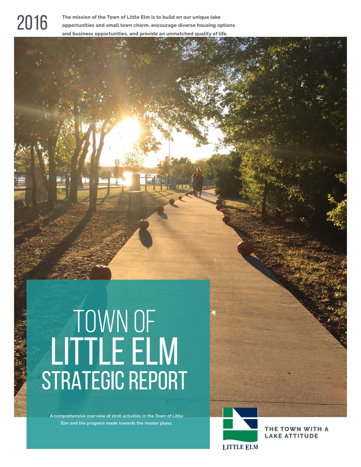 Strategic Report 2016 by Town of Little Elm - Issuu