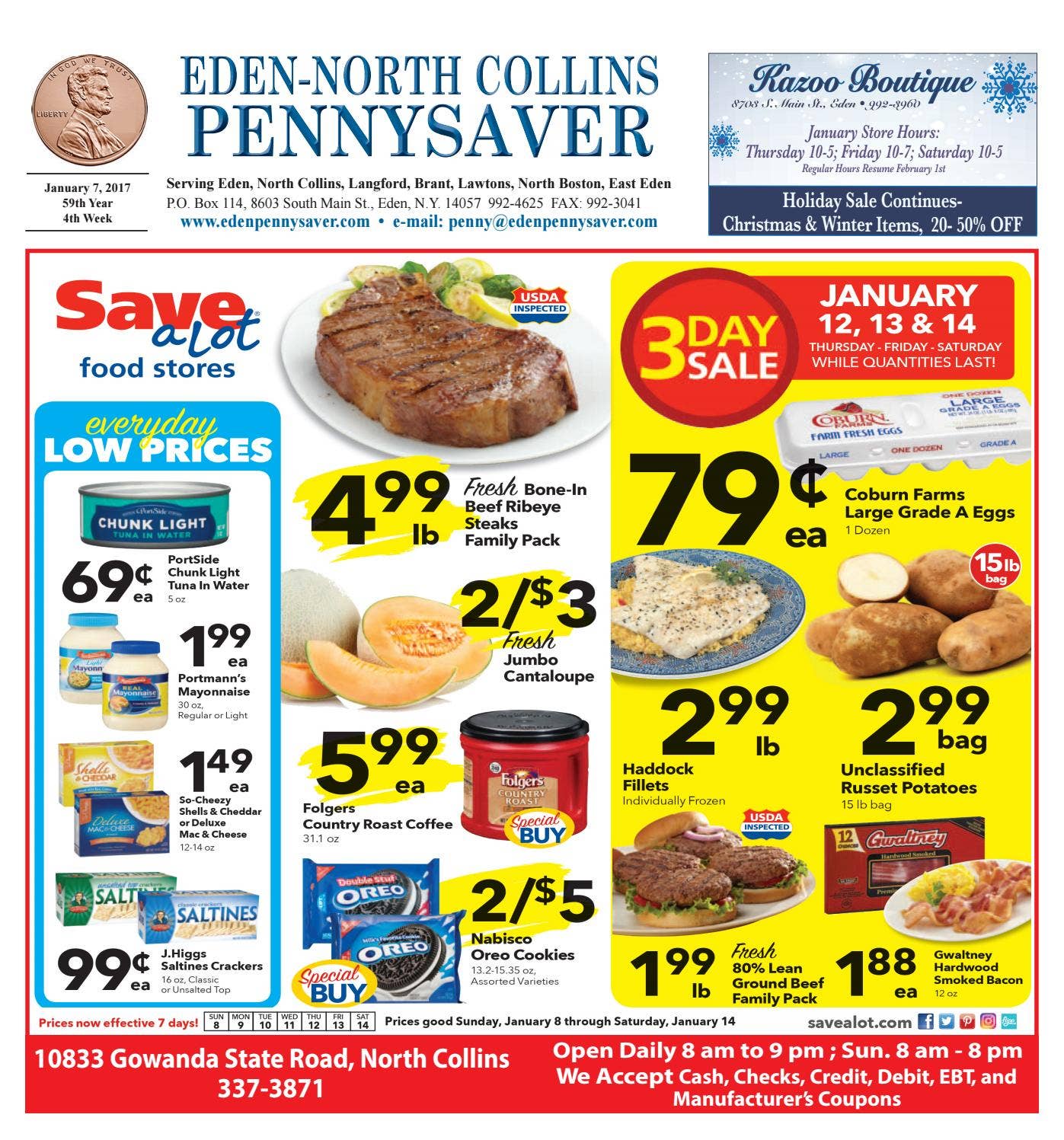 Eden North Collins Pennysaver 1-7-17 by Eden- North Collins Pennysaver ...