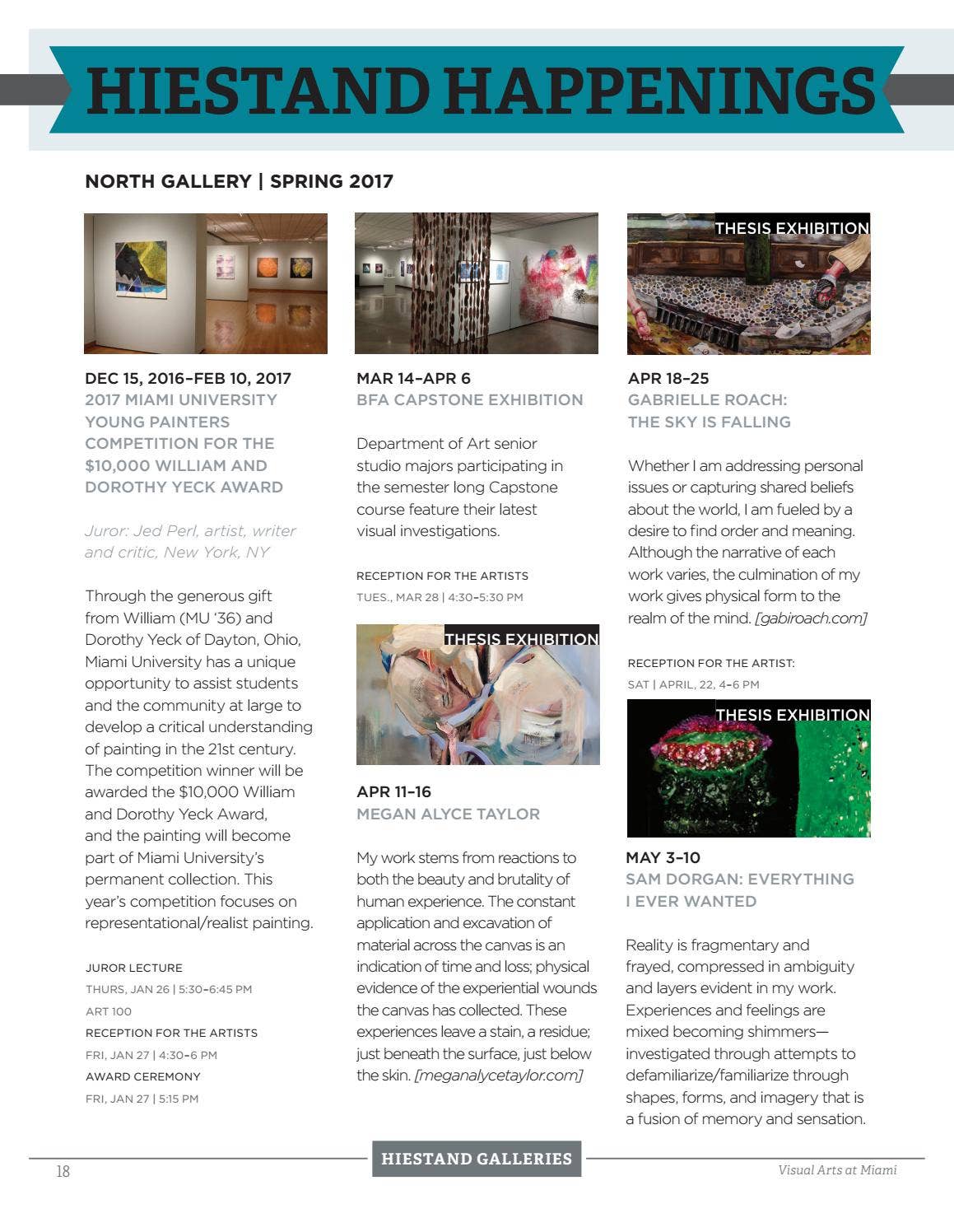 Miami University Art Museum - Spring 2017 - Visual Arts at Miami ...
