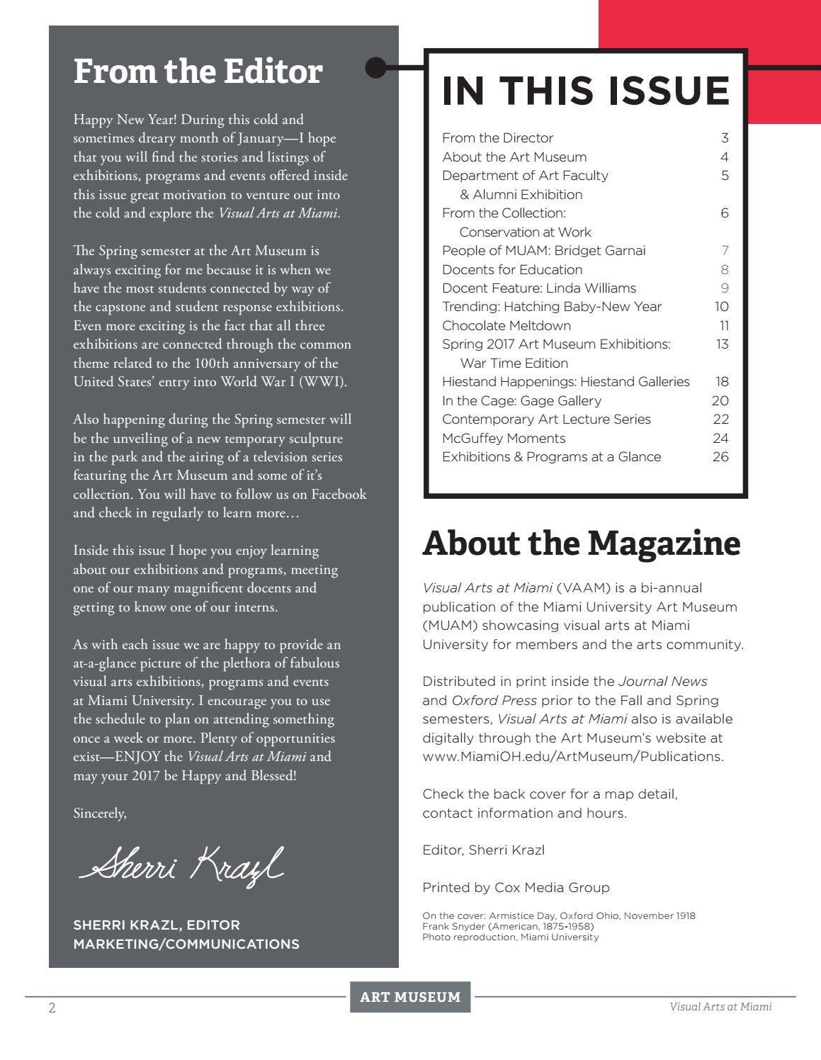 Miami University Art Museum - Spring 2017 - Visual Arts at Miami ...