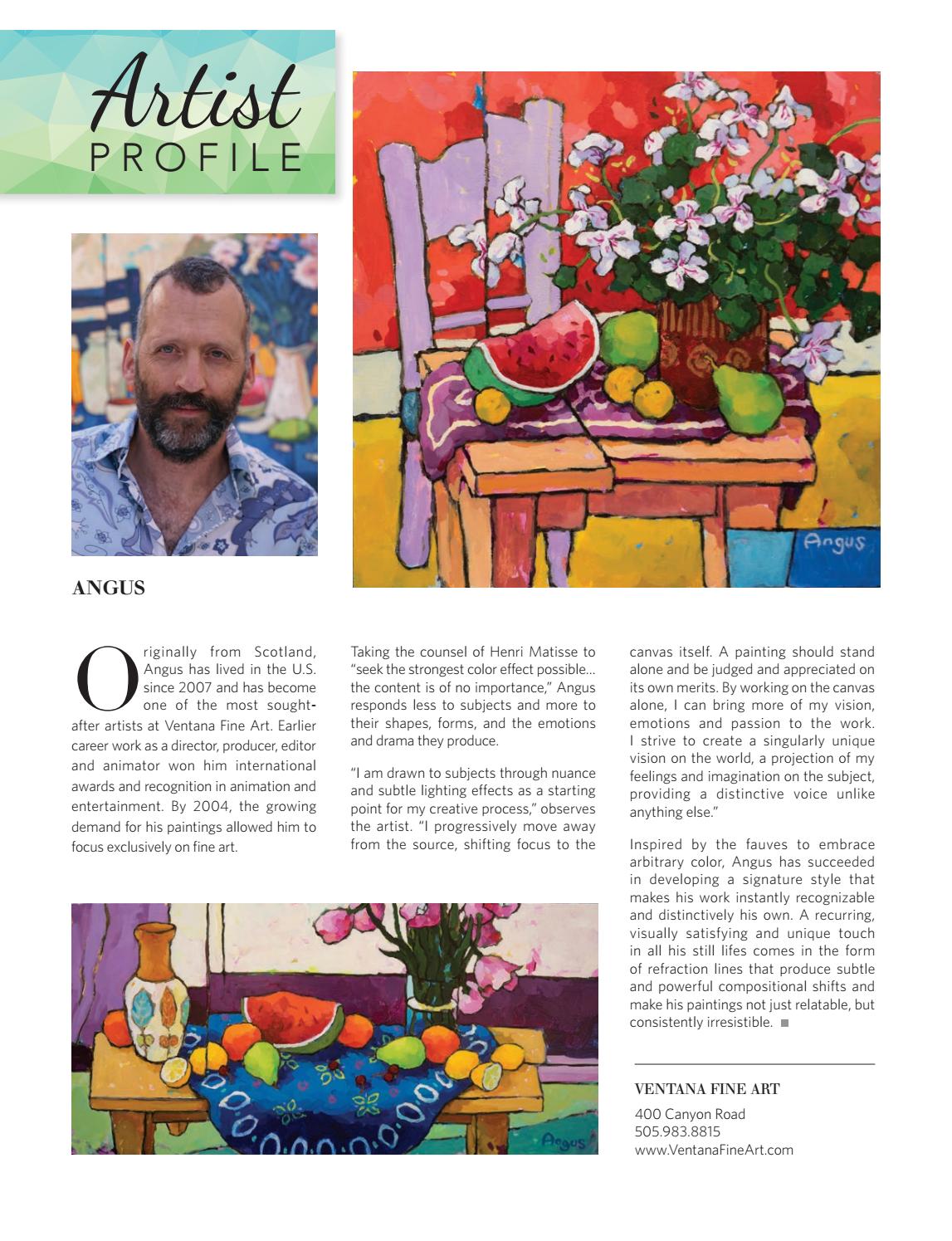 Artist Profile on Angus by Fine Lifestyles - Issuu