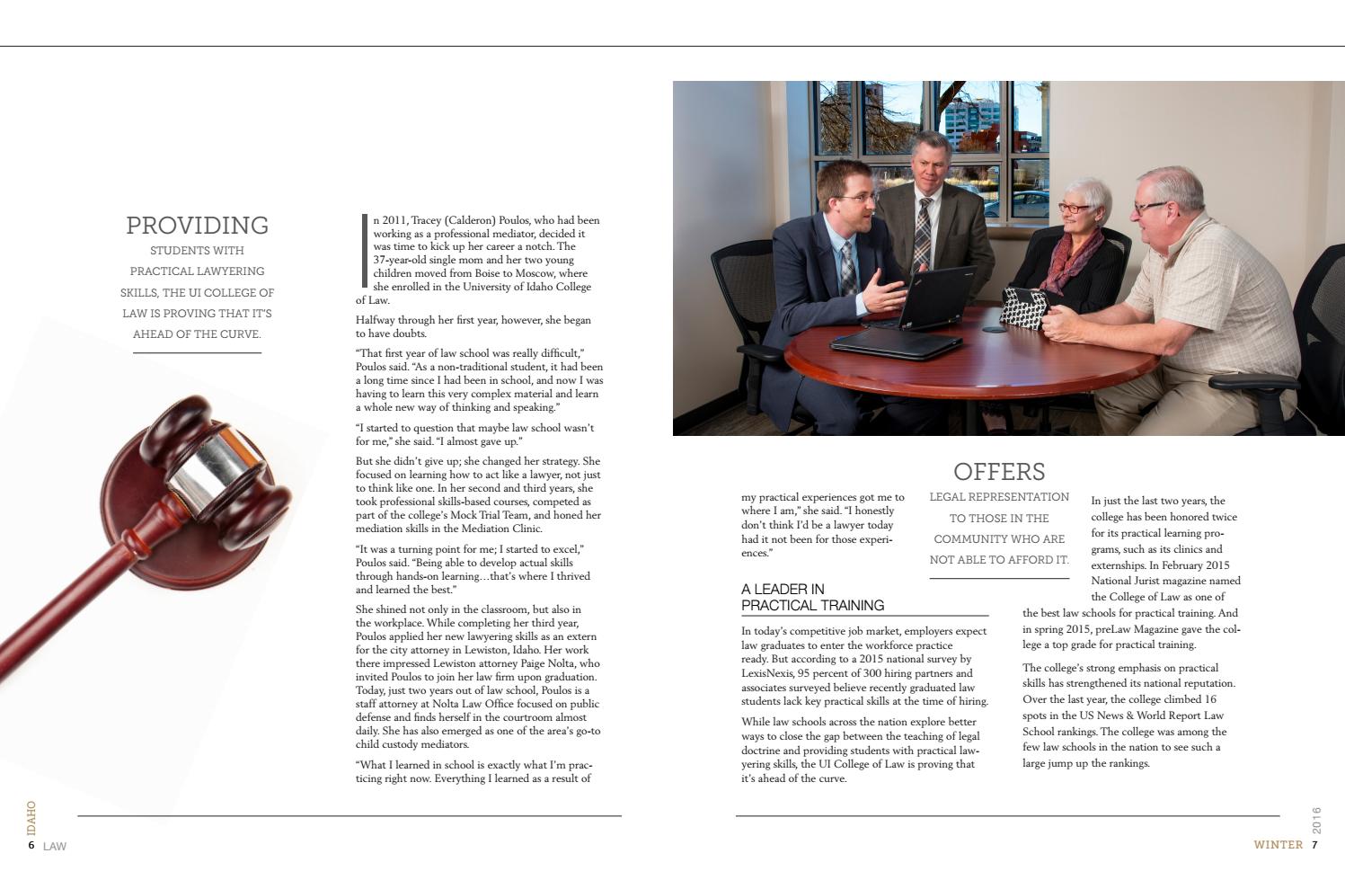 Idaho Law Magazine 2016 by The University of Idaho - Issuu