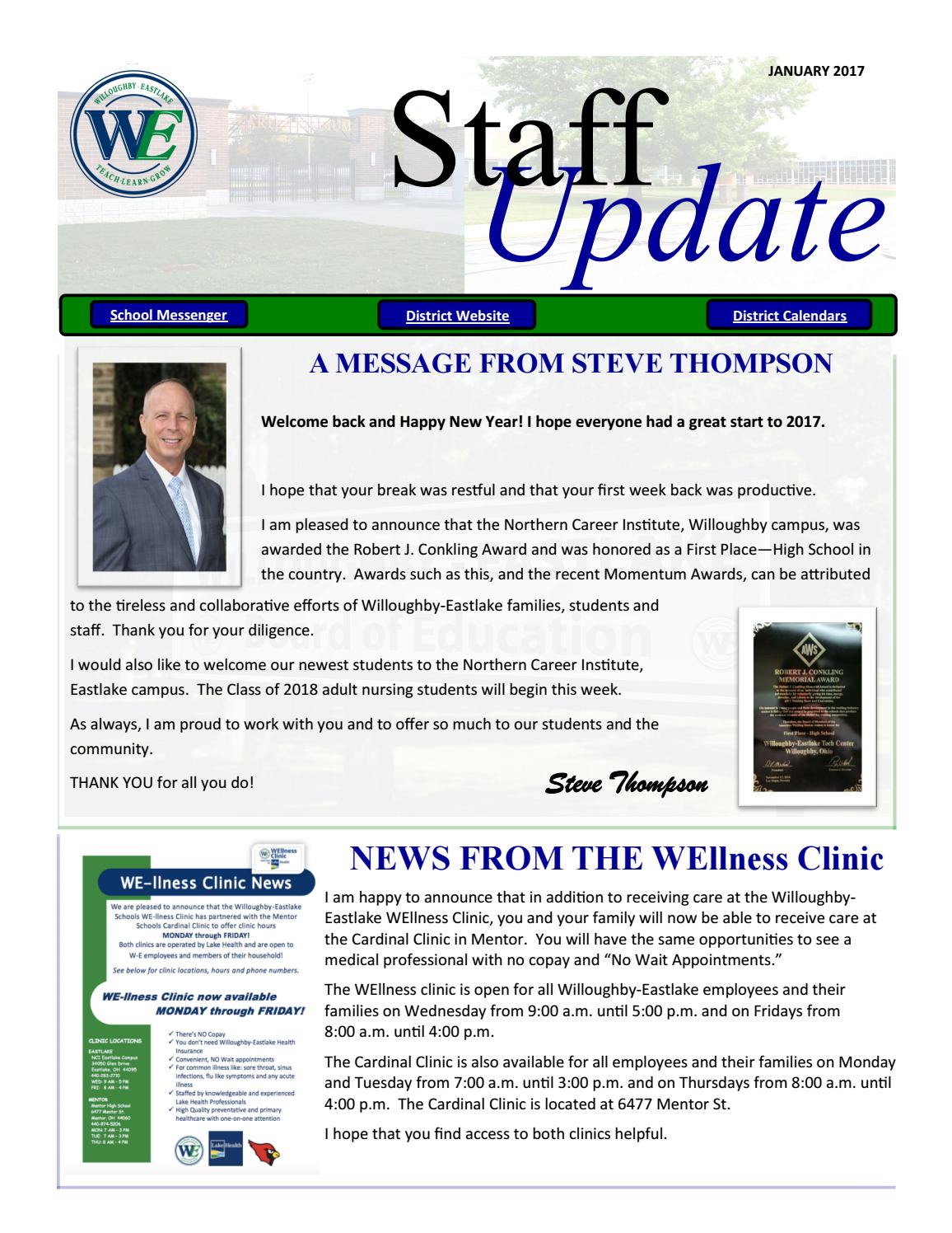 January Staff Update by W-E Schools - Issuu