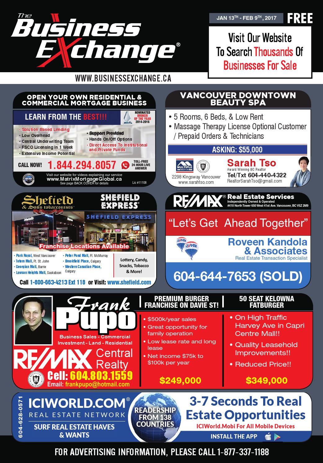 Business Exchange BC Edition - Jan 13, 2017 by The Business Exchange ...