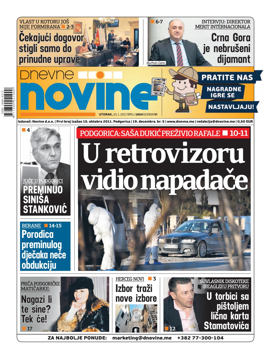 Dnevne novine 10. januar 2017. by Dnevne Novine - Issuu