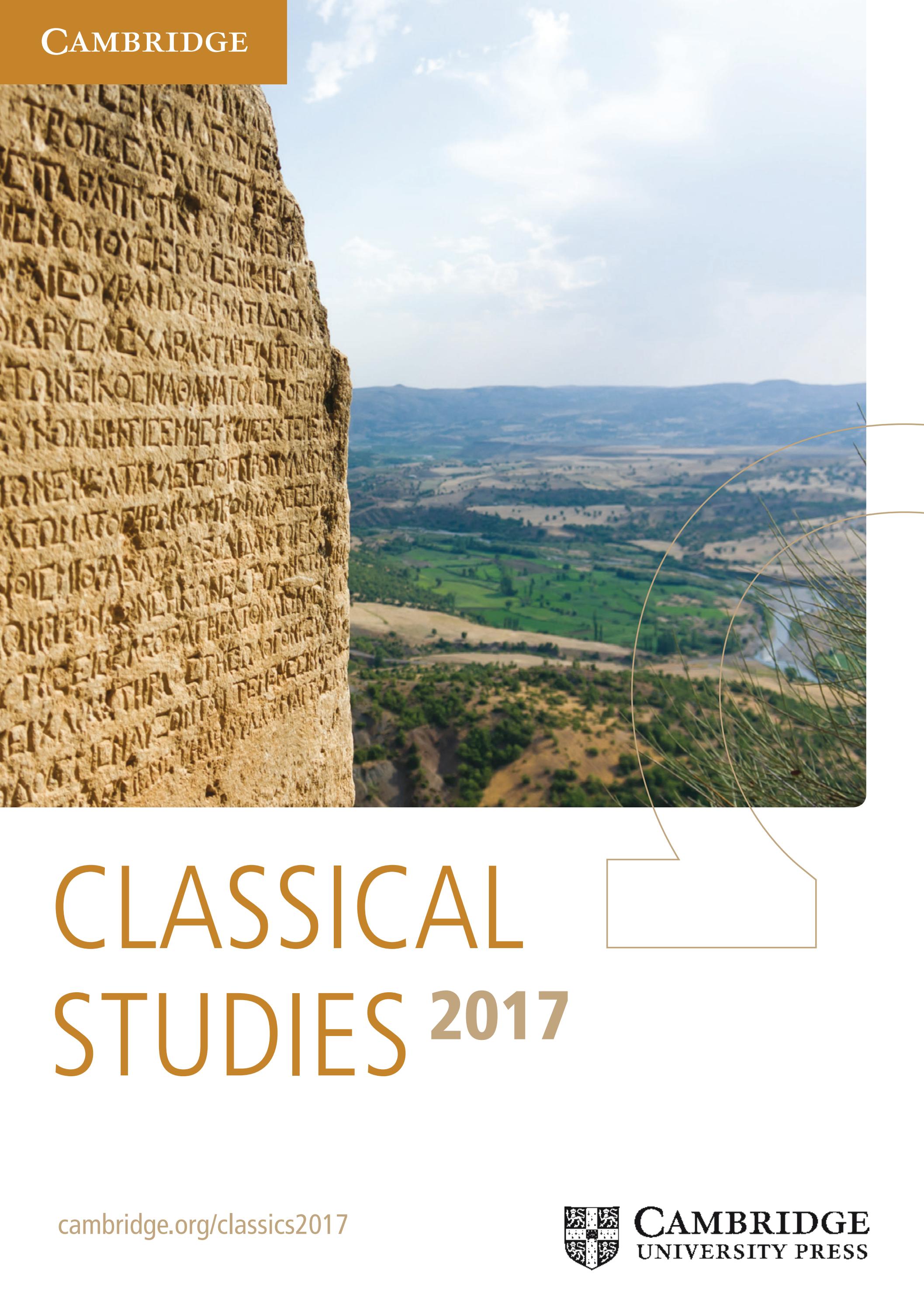 Classical Studies Catalogue 2017 by Cambridge University Press - Issuu